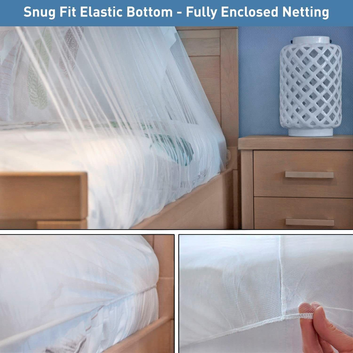 XL Mosquito Net for Beds Canopy Bed Curtains, Traveling Net ...