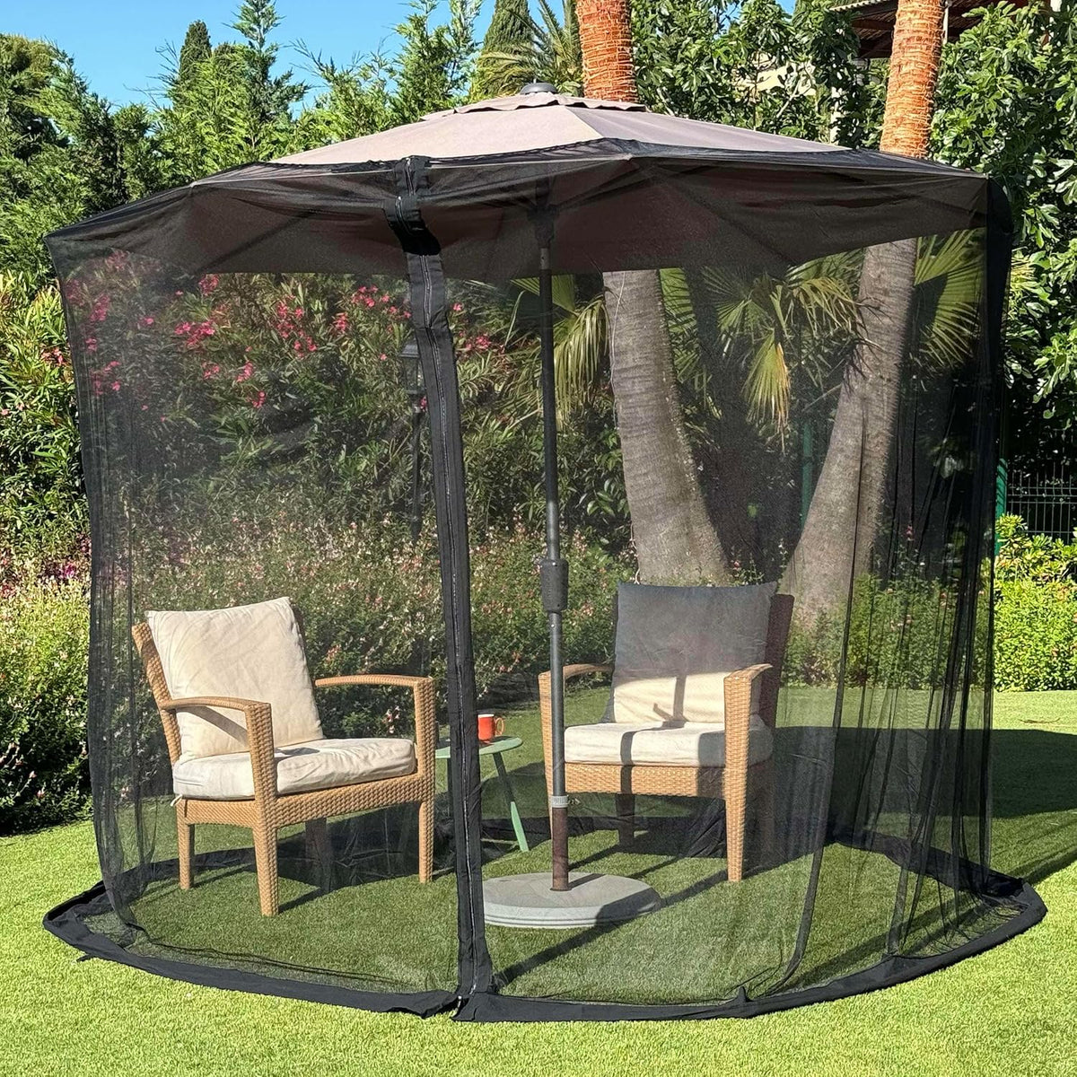 7.5 FT Extra Large Black Umbrella Mosquito Net - Heavy Duty Outdoor ...